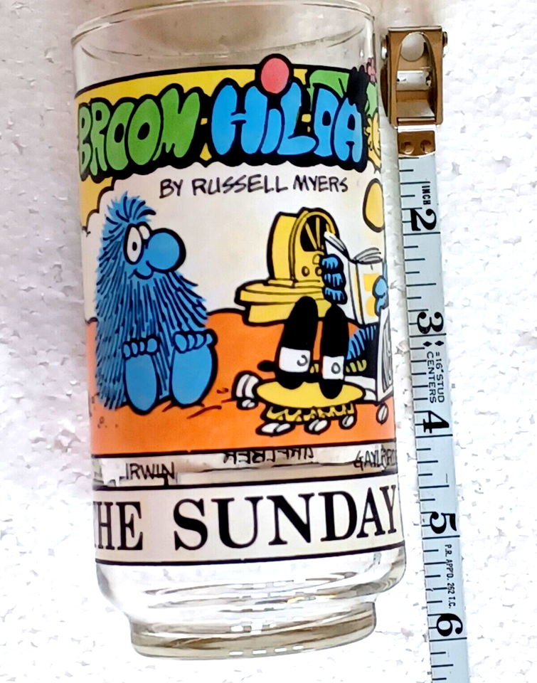 Broom Hilda Grelber Character Glass 1976 The Sunday Funnies Russell ...