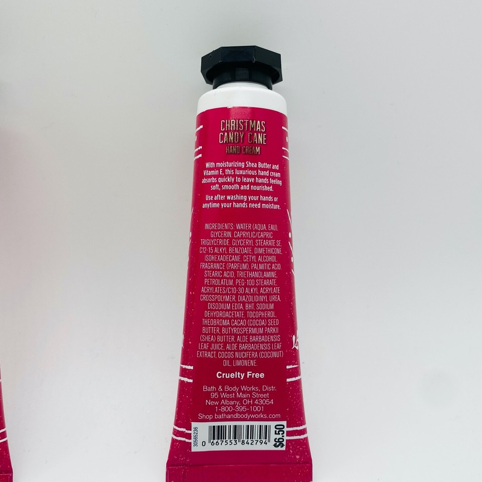 3-Pack Bath & Body Works CHRISTMAS CANDY CANE Hand Cream Lotion 1 oz ...