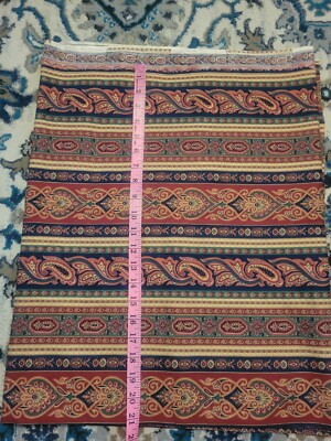 Museum Classic~~Navy, Red, Tan Paisley Stripe~~VIP ~~72" X 43" 2 Yards ...