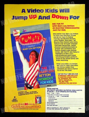 ABC Kidvision Funfit Exercise VHS 1986 Trade Print Magazine Ad Poster ...