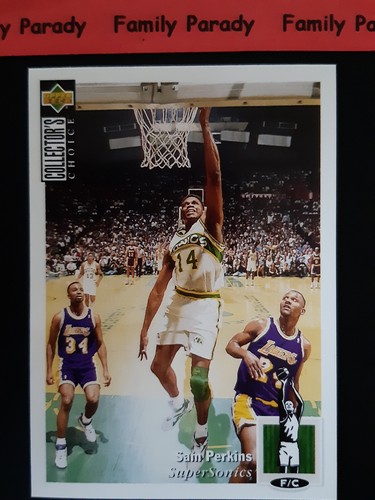 Upper Deck NBA Basketball 95-96 Stickers Sam Perkins 56 Seattle ...