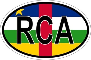 Sticker Oval Flag Code Country Rca Republic Central African | eBay