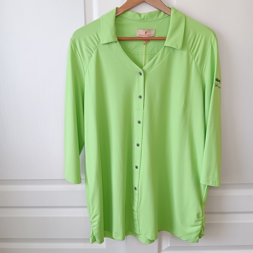 Sport Haley Women's Plus Sprout Green CDA Golf Laura 3/4 Sleeve Polo ...