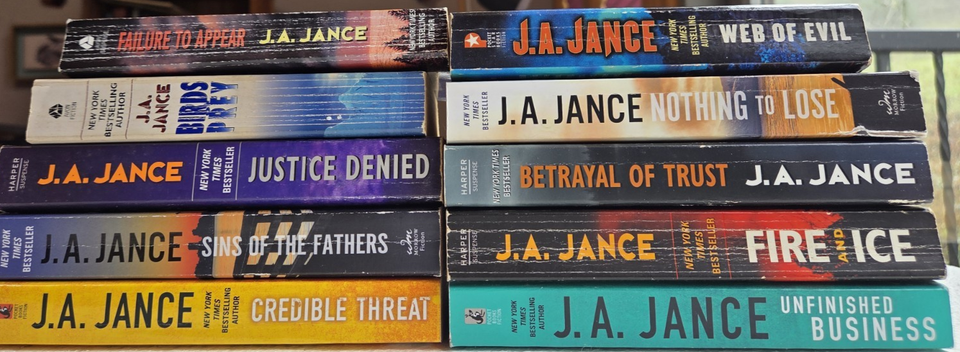 J A JANCE~mystery/crime/thriller~LOT OF 10 P/B BKS, PREOWNED | eBay