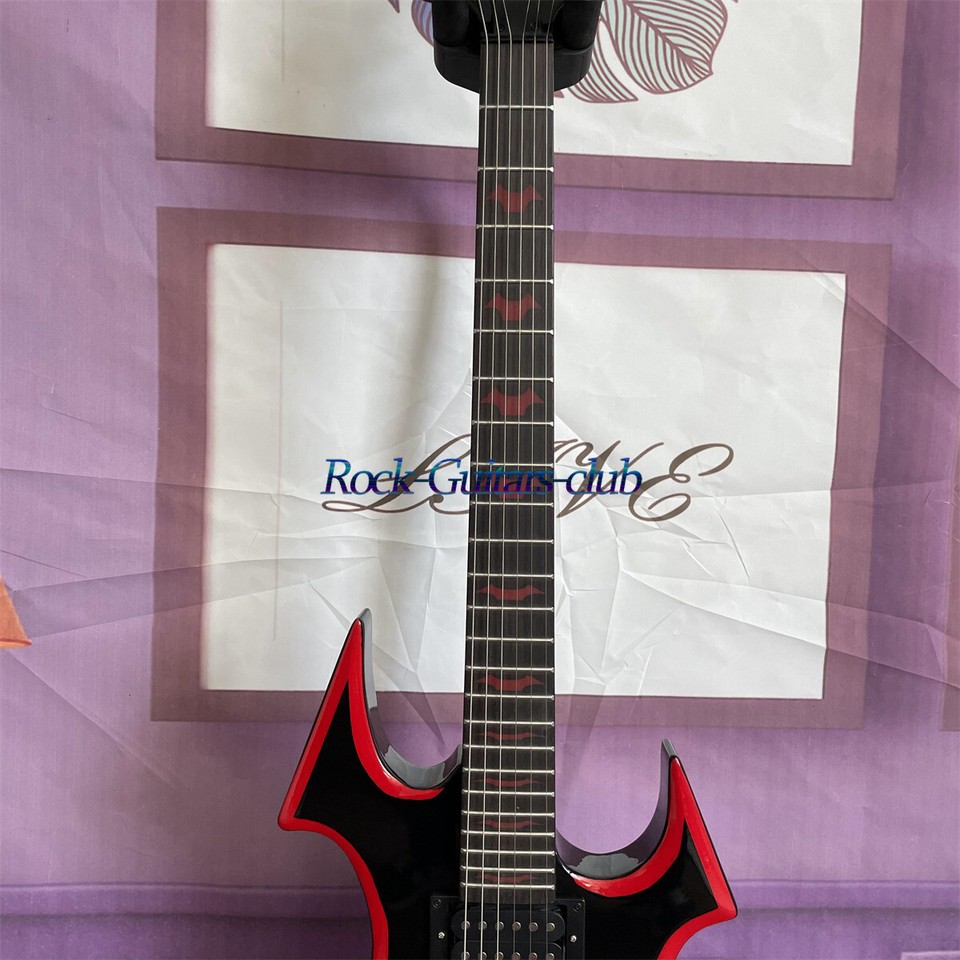 Black BC Rich Warbeast Electric Guitar 6 String Strings Through Body HH ...