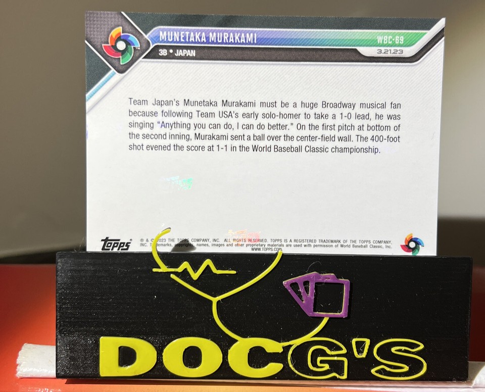 2023 TOPPS NOW Card WBC-66 Munetaka Murakami World Baseball Classic Team Japan | eBay