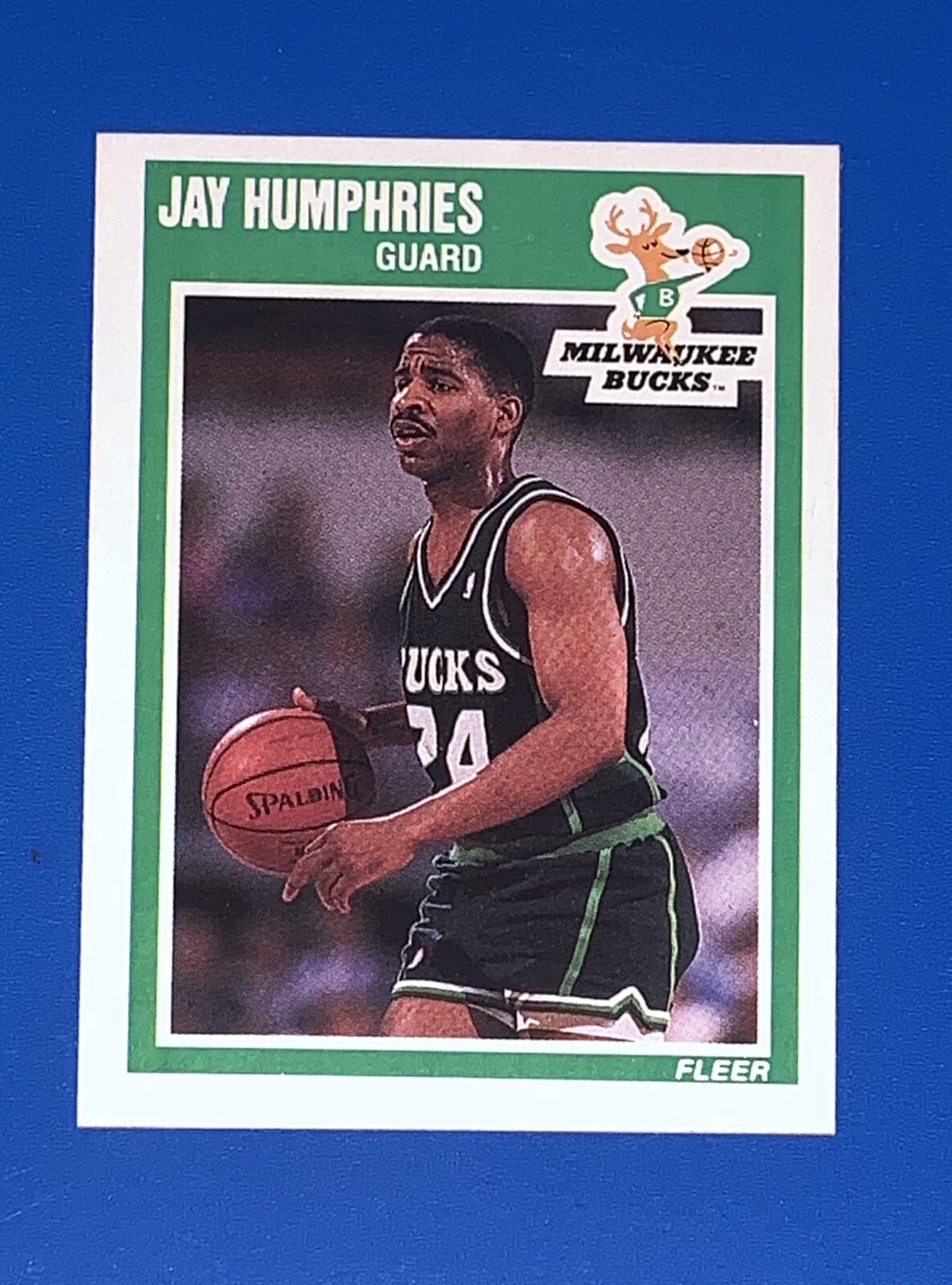 1989-90 Fleer Jay Humphries Basketball Card #86 Milwaukee Bucks Set ...