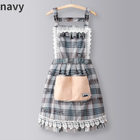 Lace Ruffled Apron Pleat with Pocket Cute Sweet Florist Baking Cooking ...