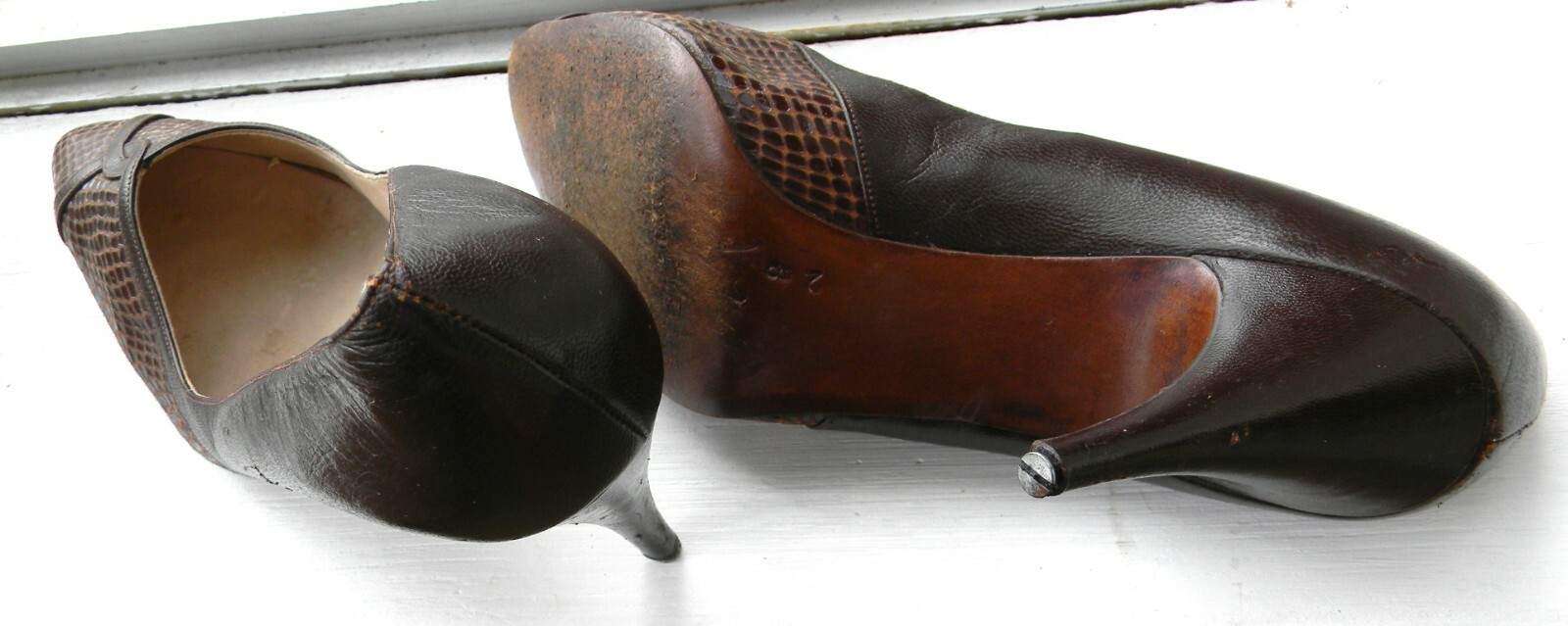 VINTAGE Rima Shoes 1950s Stylish Chic Lizard Skin-Leather Couture Heels ...