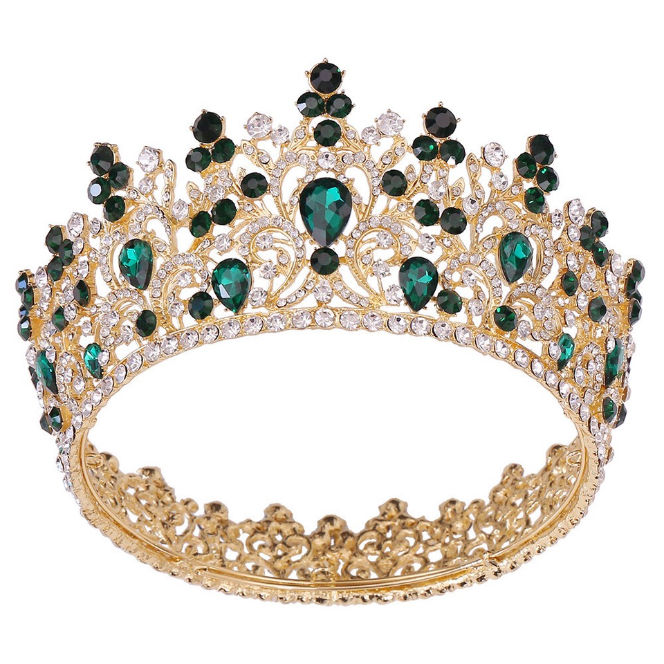 7.2cm Tall 14cm Diameter Crystal Wedding Queen Princess Tiara Crown For ...