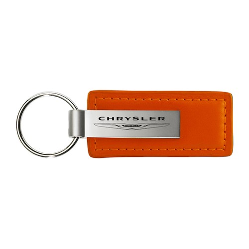 Orange Leather Keychain - Officially Licensed for Chrysler | eBay
