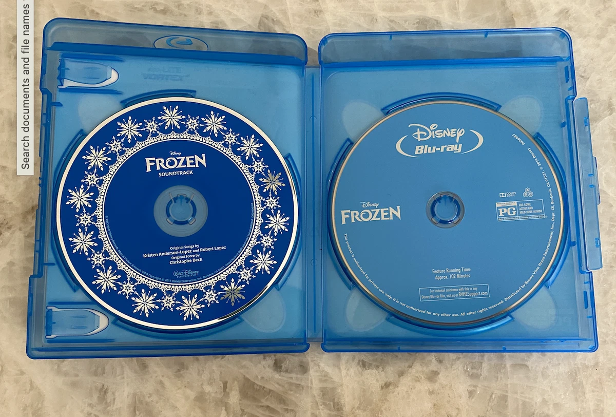 Frozen Blu Ray Disc