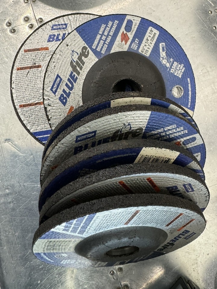 Norton BlueFire 4-1/2" x 1/4”x 7/8” Cut Off Wheels Metal Stainless ...