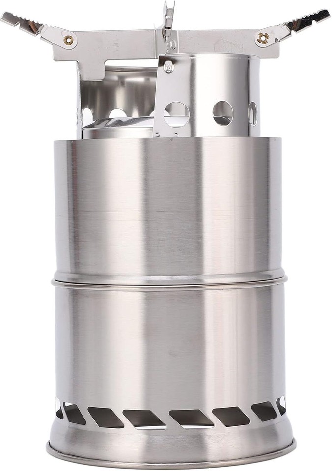 Outdoor Camping Wood-burning Stove Backpacking Portable Survival BBQ ...