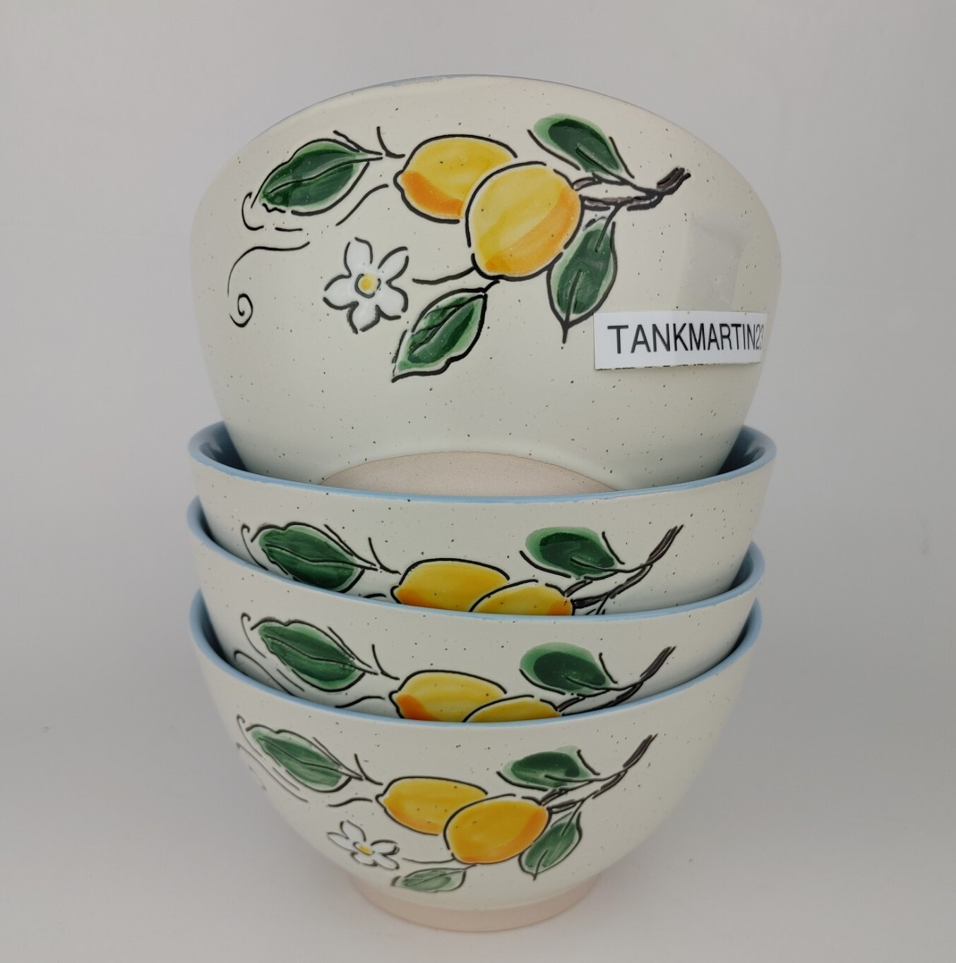 Set of 4 Spectrum Designz Braxton Lemon Cereal Dessert Bowls 2023 ...