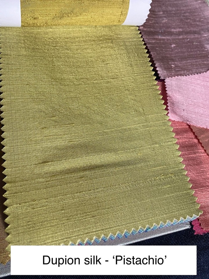 GOLD REAL SILK FABRIC SAMPLE. MTM WINDOW CURTAINS. PENCIL PINCH PLEAT ...