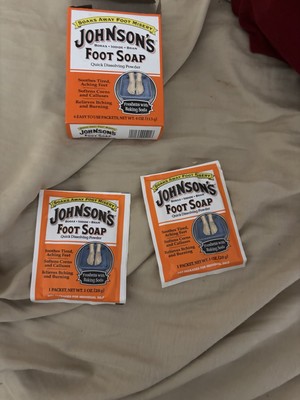 Johnsons Foot Soap Powder 2 Packets 1 oz Aching Feet Discontinued | eBay