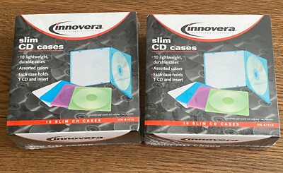 Lot of 20 NEW Innovera Slim CD DVD Disc Plastic Jewel Case Clear ...
