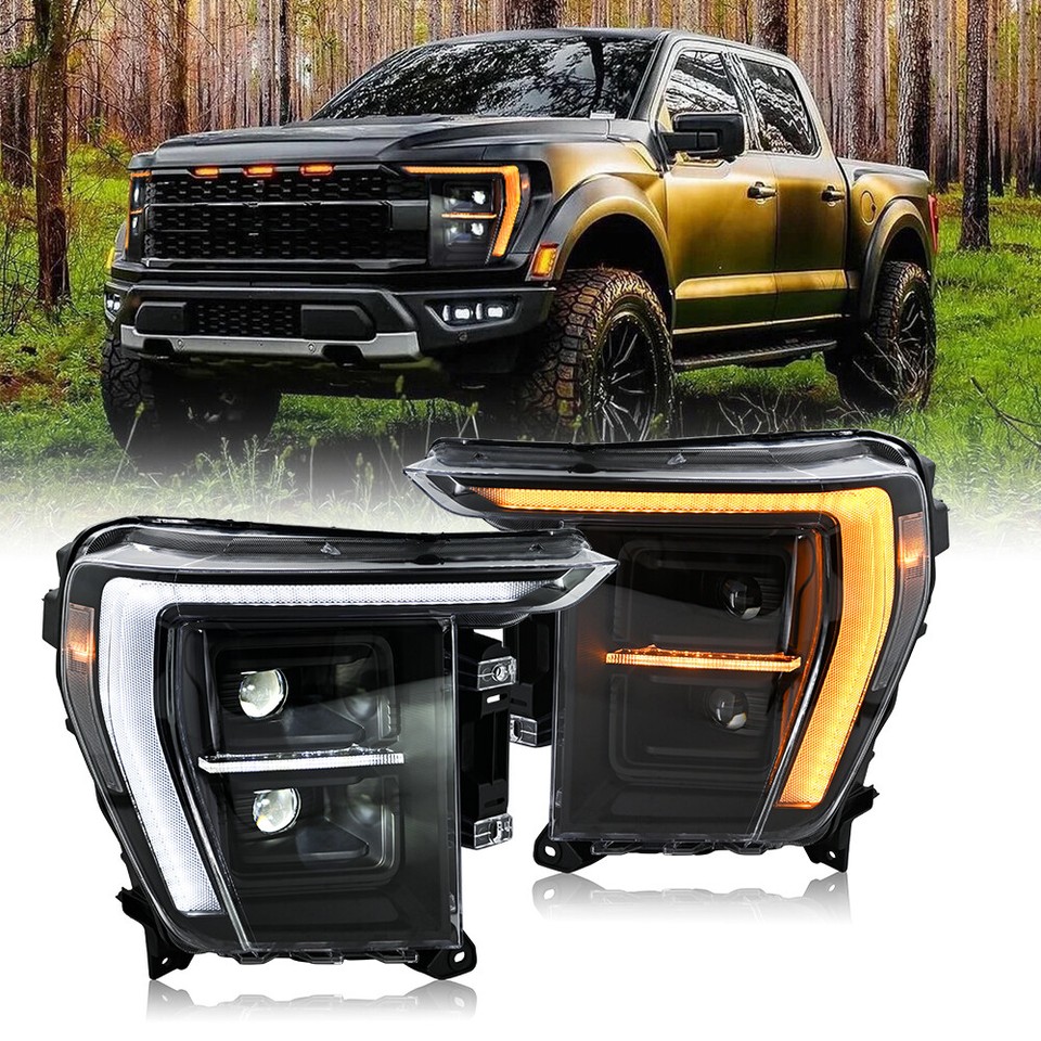 Pair Full LED Headlights for Ford F150 14th Gen P702 2021 2022 2023 ...