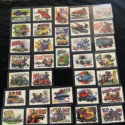 🤩VINTAGE 1980 Topps Weird Wheels Cards 33 Hot Rod Cars Monsters As ...