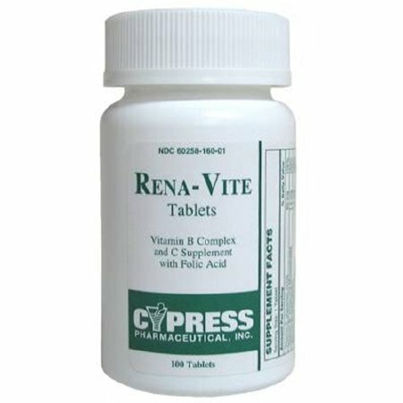 Rena-Vite Multivitamin Supplement, 0.8 mg Strength Tablet, 100 per ...