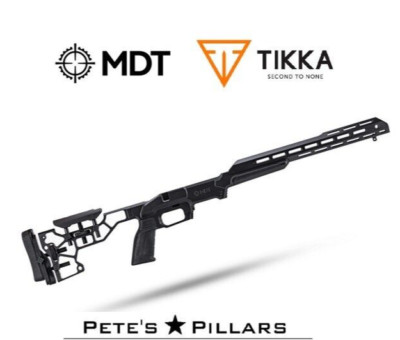 MDT ESS Chassis Rifle Upgraded Stock Tikka T3 T3X LA Black 104623-BLK ...
