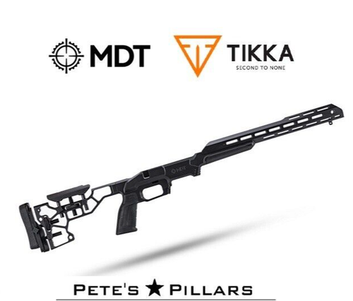 MDT ESS Chassis Rifle Upgraded Stock Tikka T3 T3X LA Black 104623-BLK ...