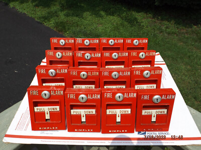(1) Simplex 4251-20 Fire Alarm Pull Station. (No Key) | eBay