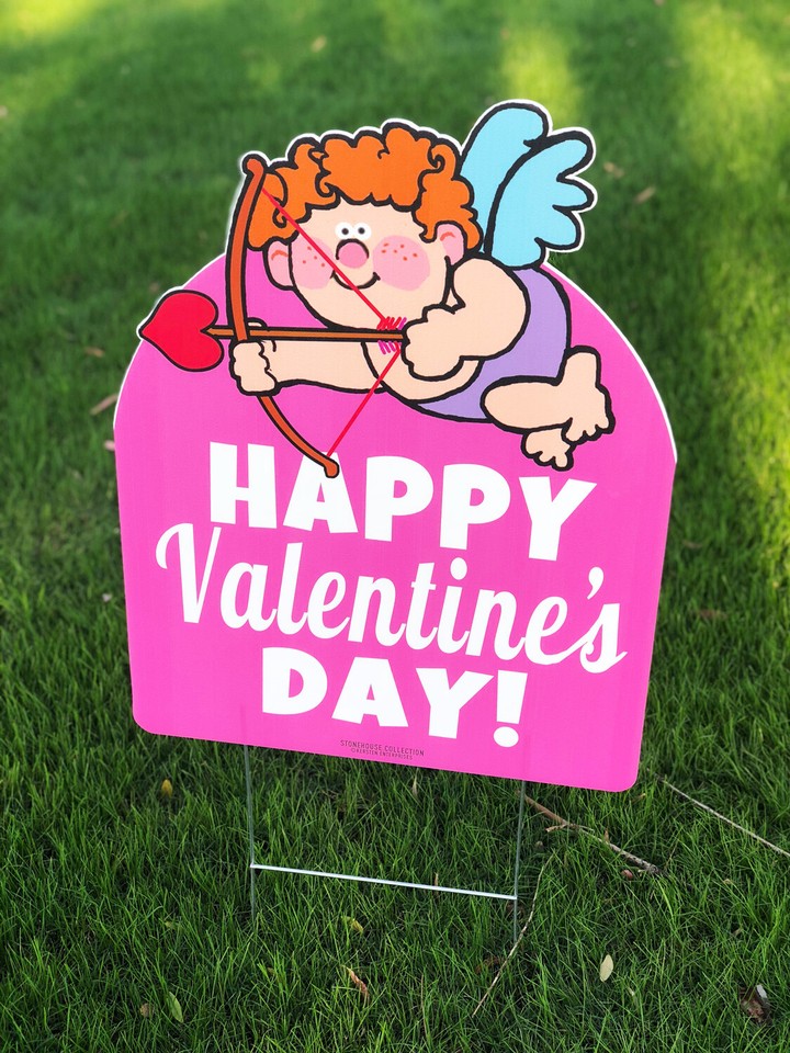 Valentine’s Theme - 18" x 24" Weatherproof 4mm Plastic Yard Sign ...