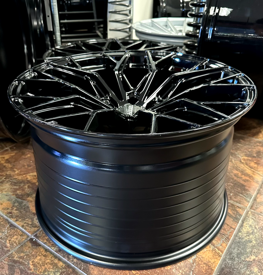 19X10 20X12 VARRO VD41x GLOSS BLACK WHEELS TIRES CORVETTE C6 C7 C8 Z51 ...