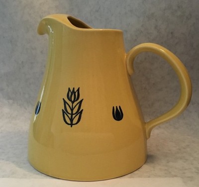 Vintage Yellow Pottery Pitcher Made In USA | eBay