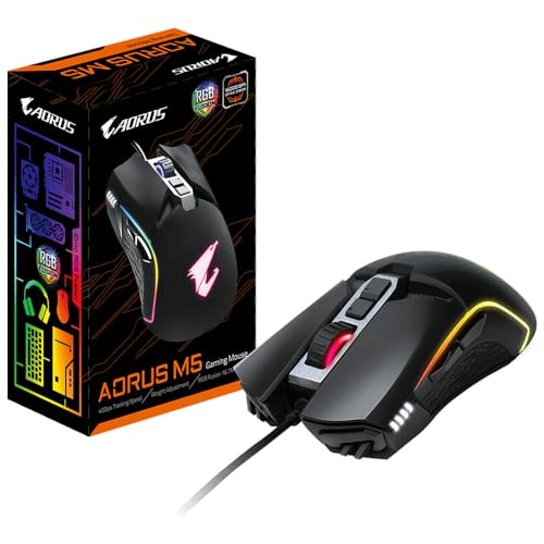[New] GIGABYTE AORUS M5 Gaming Mouse USB Wired Optical Sensor Omron ...
