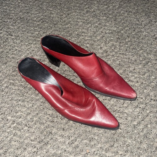 Reaction Kenneth Cole Women’s Heels 3” Sz8.5 Red Genuine Leather Open ...