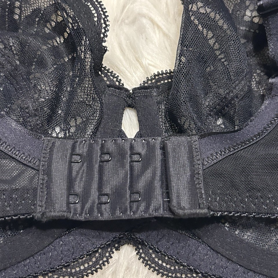 Felina 36D Bra Black Unlined Lace Underwire Back Closure 115073 | eBay