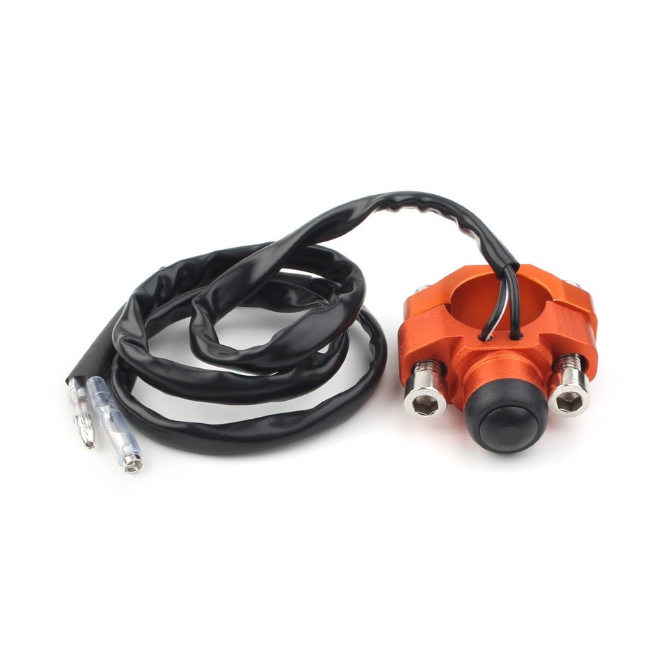 Fit 7/8" 22 Handlebar Orange Rotating Bar Start Stop Clamp Kill Switch ...