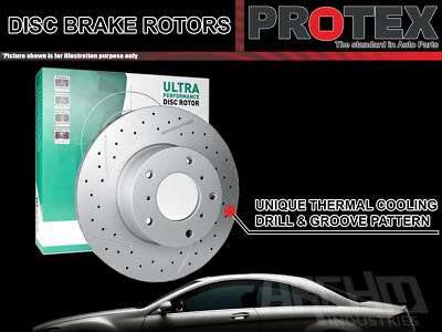 Protex 2 Front Ultra Disc Brake Rotors suits Mercedes Benz A45 AMG W176 ...