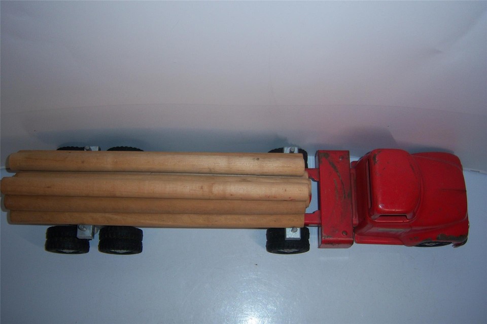 Tonka Logging Semi-Truck 1950's Pressed Steel Good Original Old Toy 24 ...