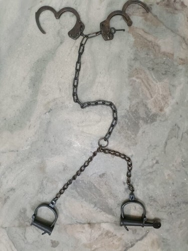 Iron Working Handcuff With Key Western Leg & Hand cuffs with key | eBay