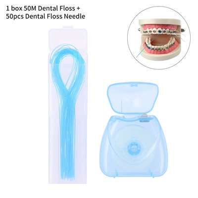 1Set Dental Loop Floss Threader Orthodontic Braces Fixed Retainer Tool ...