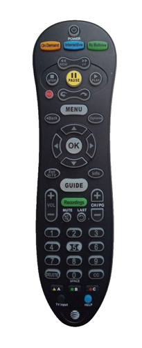 AT&T U-Uverse Remote Control S30-S1B Black Programming Excellent ...