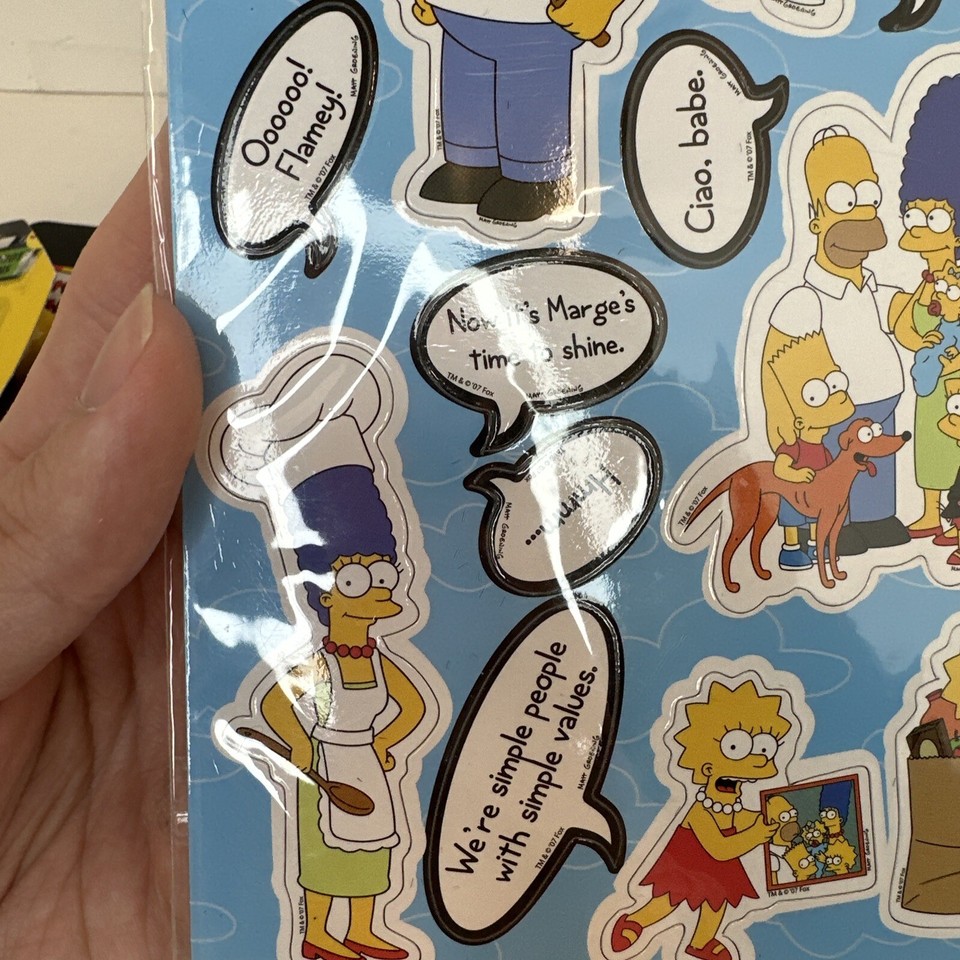4pc Simpsons Stationery Memoribilia Quote Pens Notebook Magnets 2007 ...