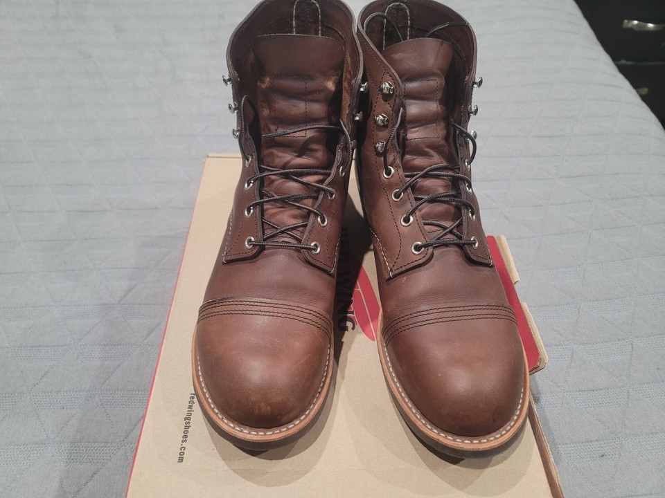 Pre-own Red Wing Iron Ranger 8111 Heritage Amber Harness Vibram Soles ...