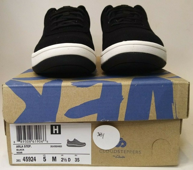 Clarks Womens Arla Step Black Textile Walking Shoes Size 5 (1528446 ...