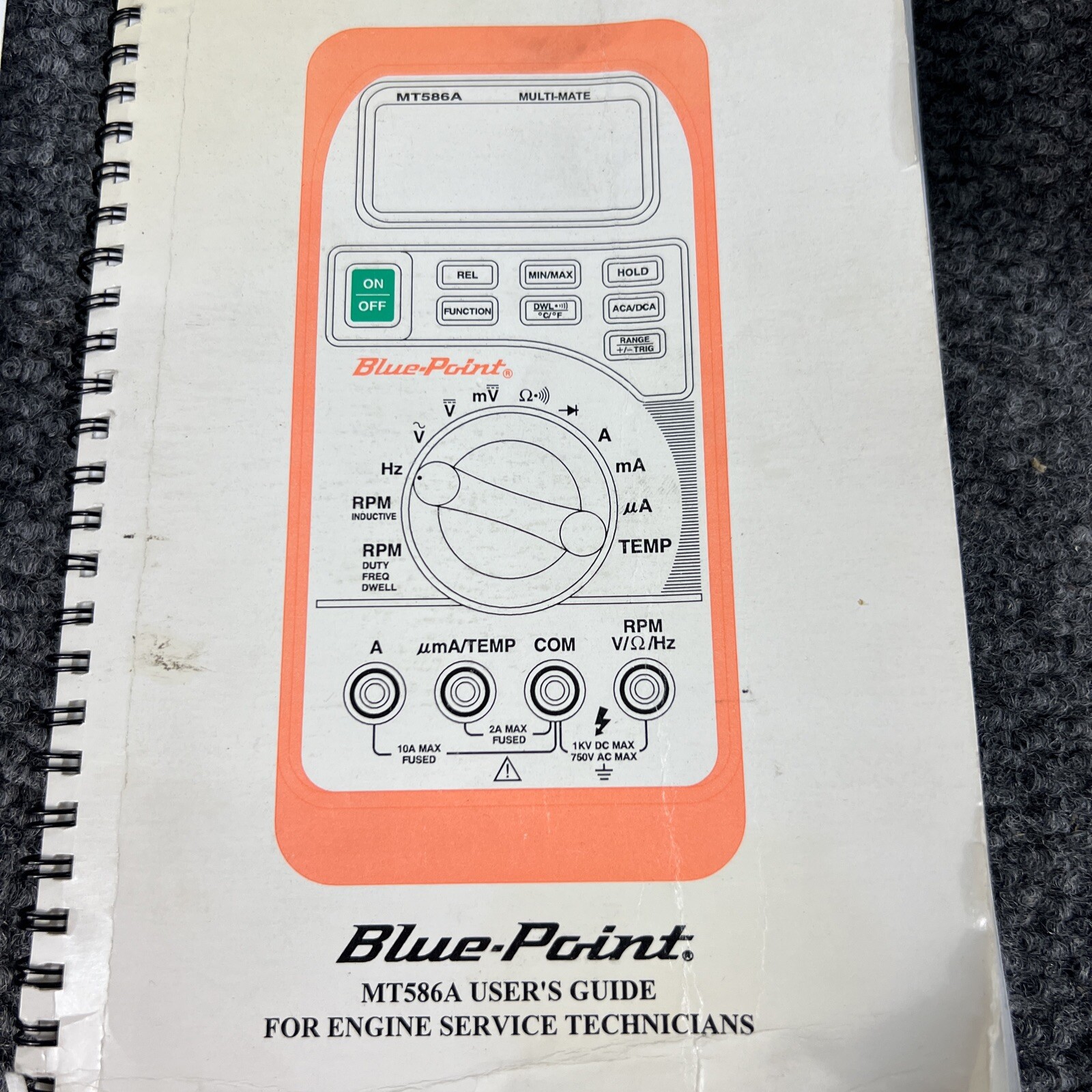 Blue Point Multi-mate Multimeter in Case Leads MT586 Snap-on for sale ...