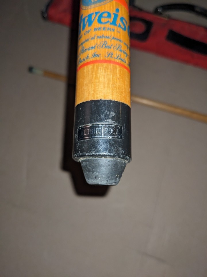 Vintage Budweiser Billiards Cue Pool Stick 2 Piece 58" 20oz | eBay