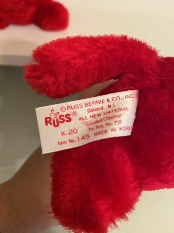 Lot Of 2 Vintage 90s Russ Berrie 6” Plush Red Devils Hot Stuff Stuffed ...