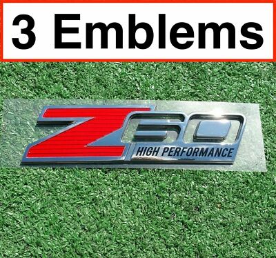 3 New Z60 Emblems Fender Tailgate GM OEM Factory GMC Sierra Chevrolet ...