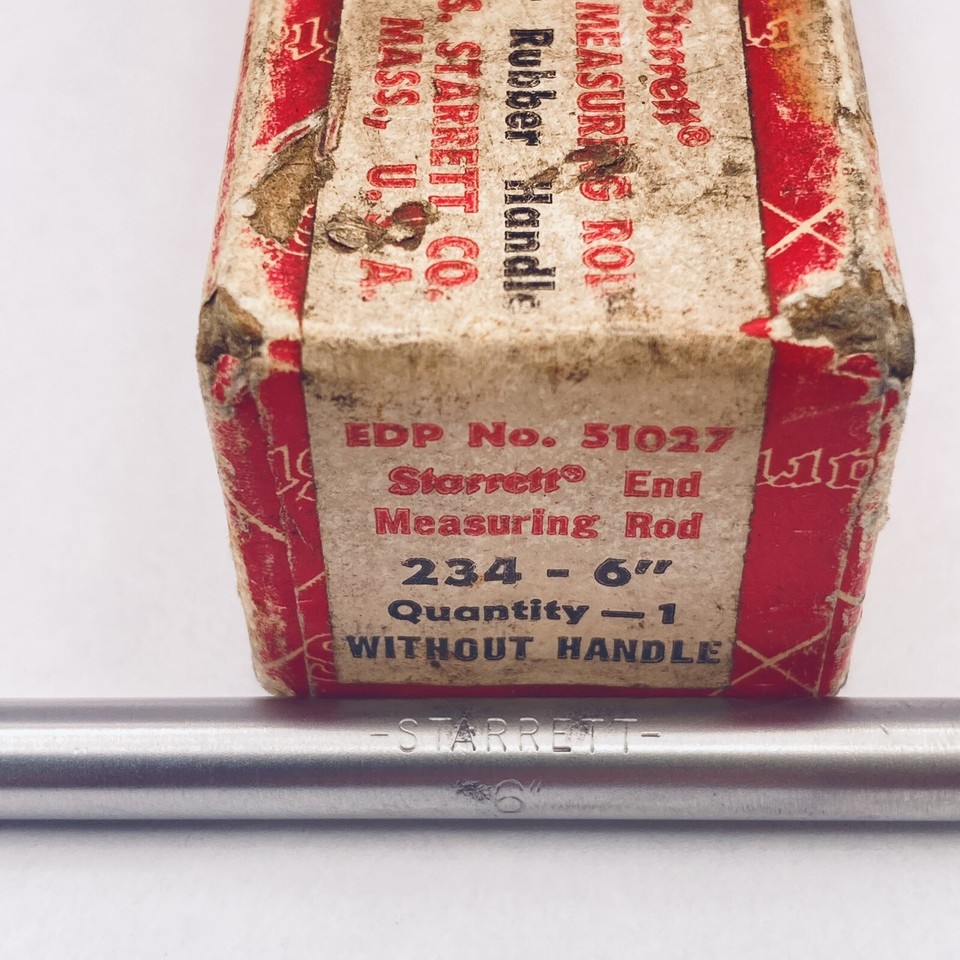 Starrett 234-6 6" End Measuring Rod - Micrometer Setting Standard 6 ...