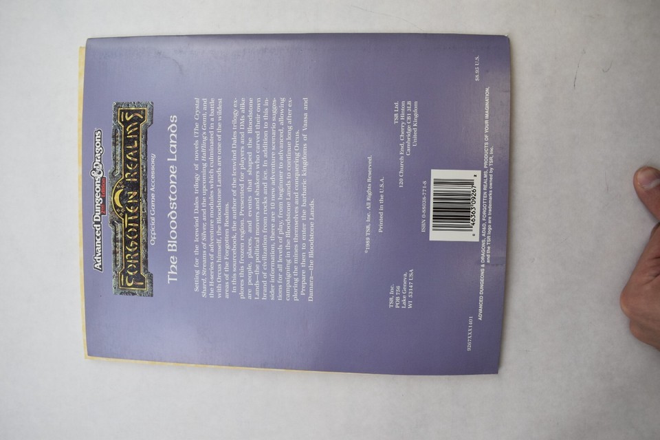 FR9 The Bloodstone Lands &Map Dungeons and Dragons Forgotten Realms ...