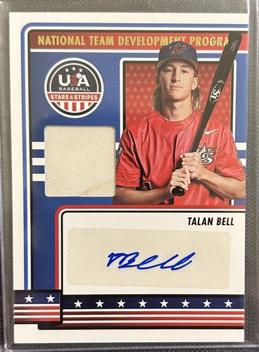 2023 Stars & Stripes Talan Bell NTDP Auto/JSY Card | eBay